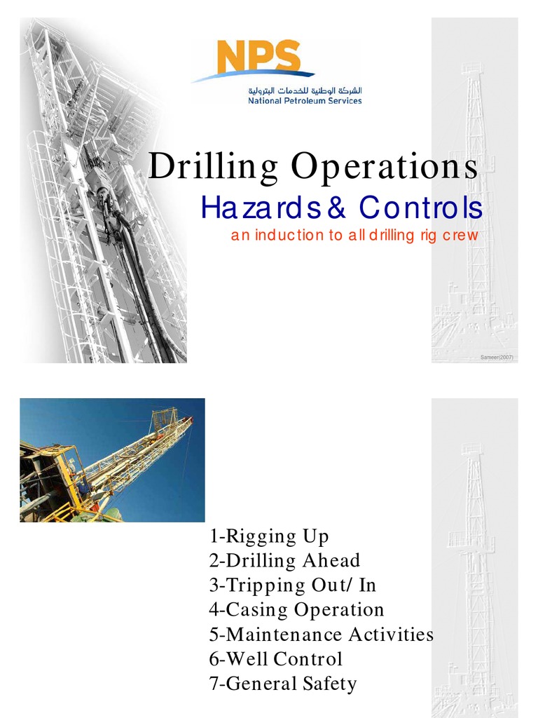 Drilling Safety Induction Rev 1 | PDF | Drilling Rig | Blowout (Well ...