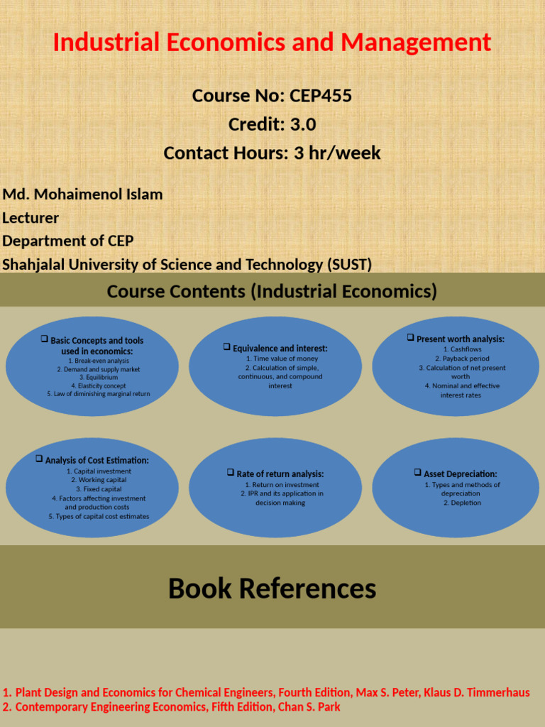 Industrial Economics Course Overview | PDF | Elasticity (Economics ...