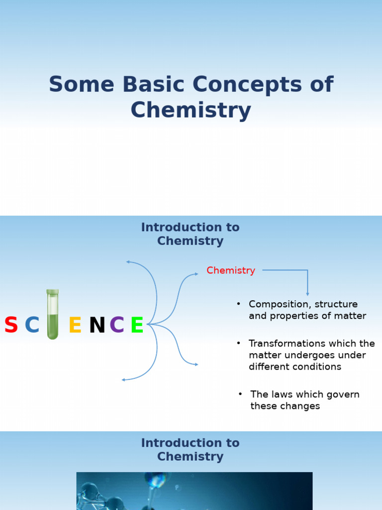 Introduction to Basic Chemistry Concepts | PDF | Gases | Mixture