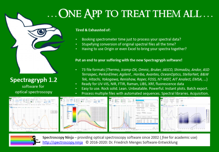Spectragryph 1.2: Free Spectroscopy Software | PDF