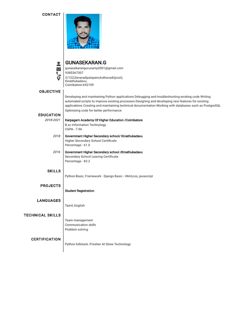 Guna CV | PDF