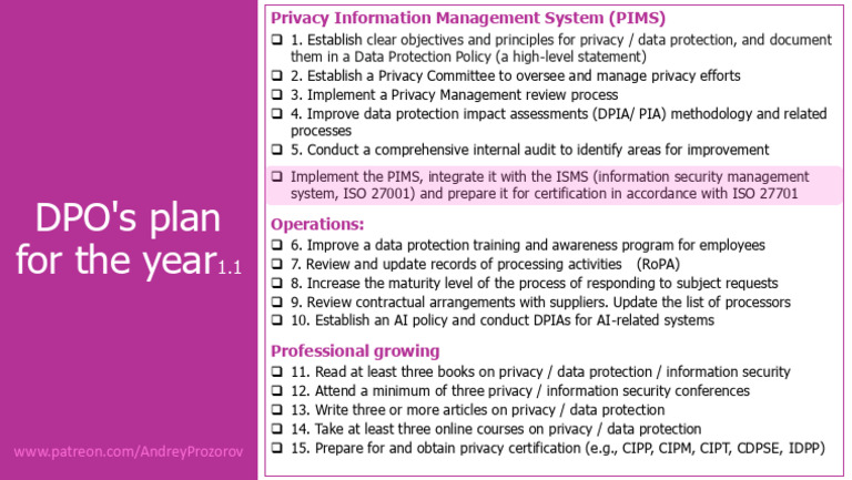 DPO's Plan For The Year | PDF