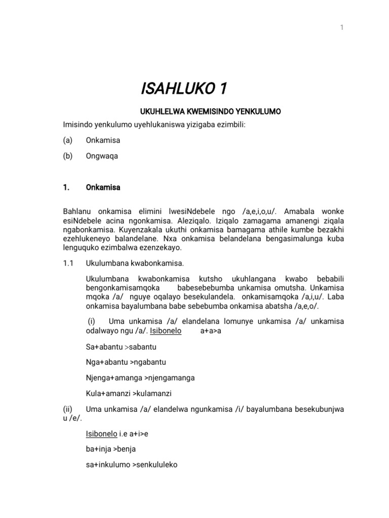 Uhlelo Notes | PDF