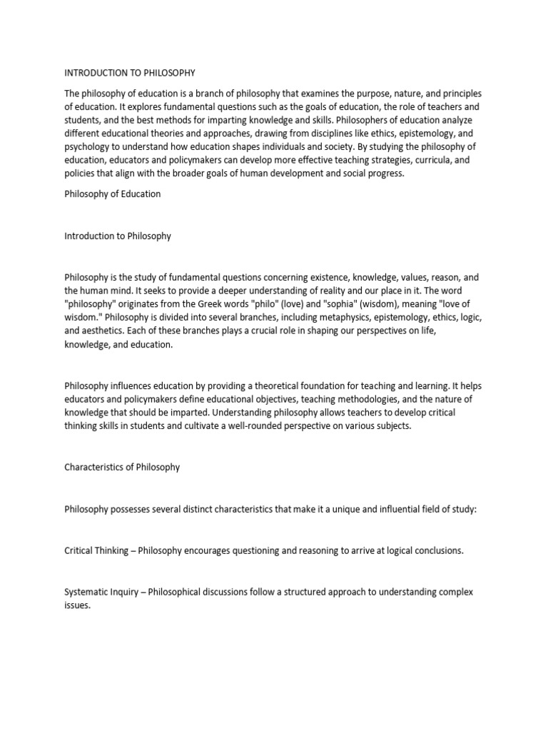 Introduction To Philosophy | PDF | Epistemology | Knowledge