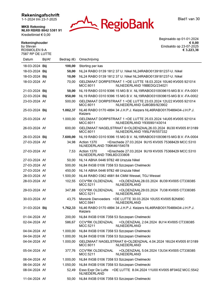 Transactie-Historie - NL69RBRB8842538191 - A Href "Tel - 20250723134420 ...