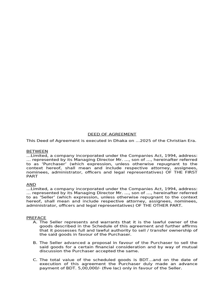 Urgent AGREEMENT - MR Taibur Rahman | PDF | Indemnity | Consent