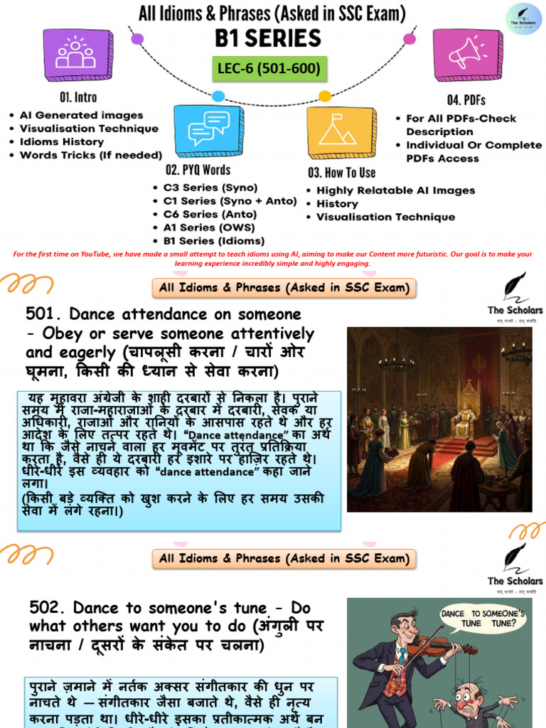 6 Idioms & Phrases (501-600) | PDF
