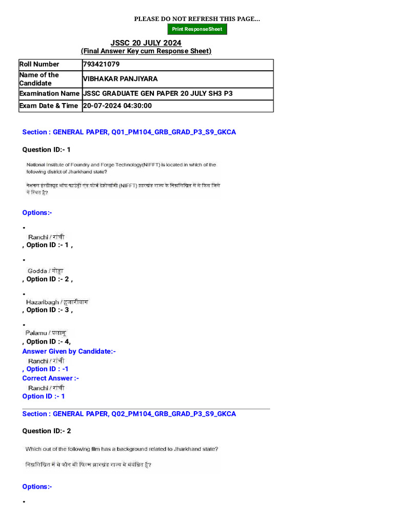 Response Sheet 3 | PDF