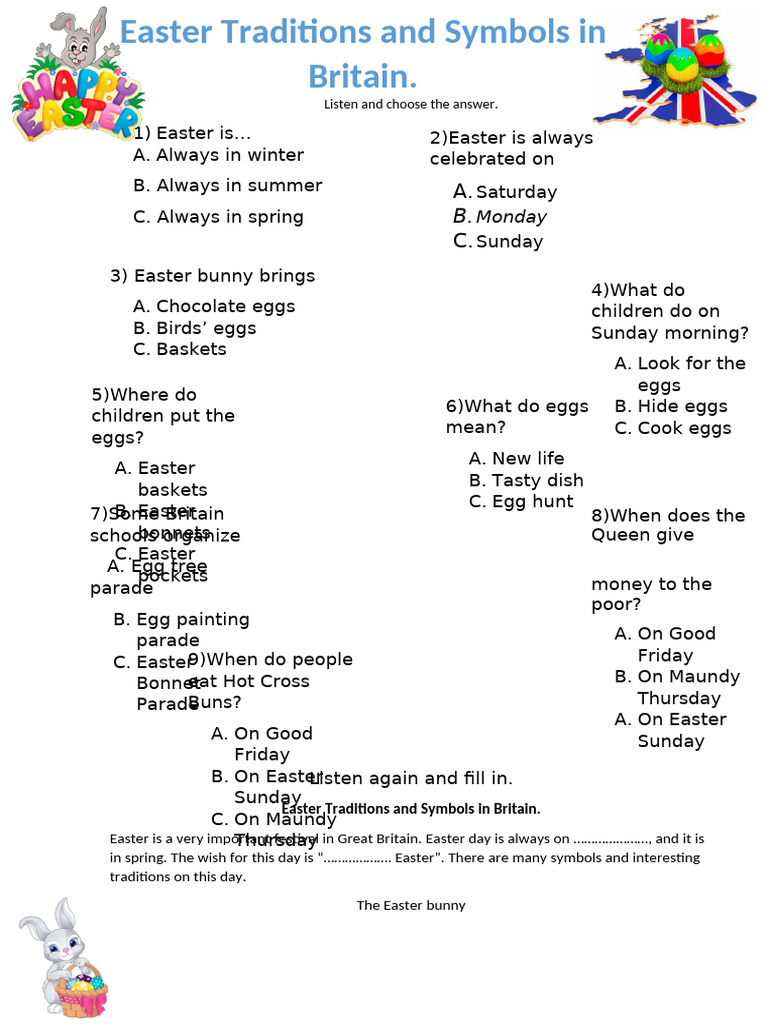 Easter Traditions in Britain | PDF | Easter | Easter Egg