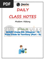Class 8 History Chapter 2 Notes - From Trade To Territory Free PDF | PDF