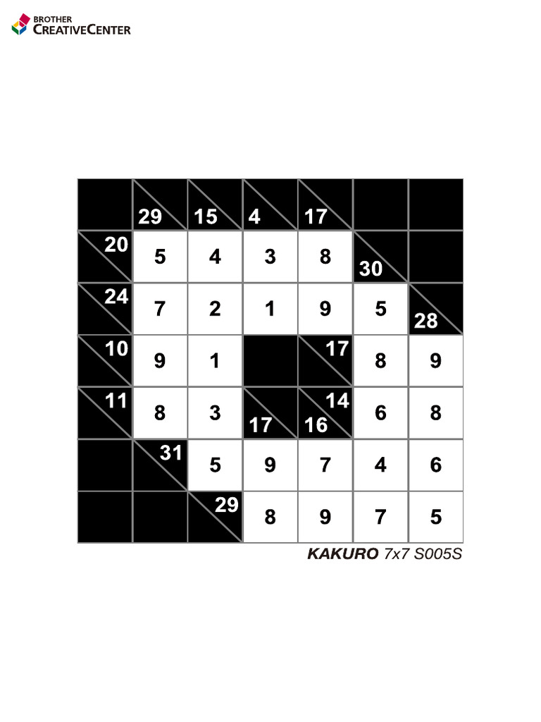 Kakuro 7x7 s005 2 en | PDF
