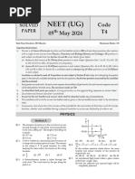 Physics Class11 PYQ Worksheet JEE NEET | PDF | Acceleration | Velocity
