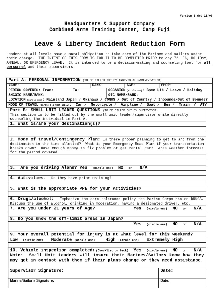 96-Hour Liberty Request Guidelines | PDF | Seat Belt | Tire