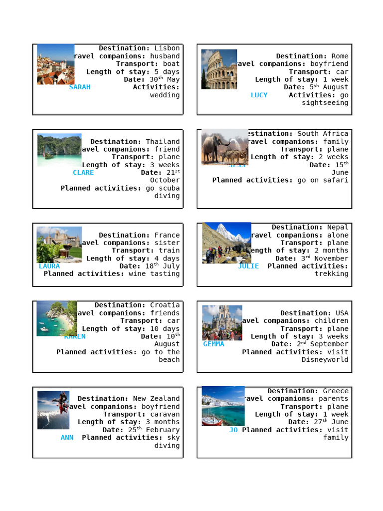 Holiday Conversation Cue Cards | PDF