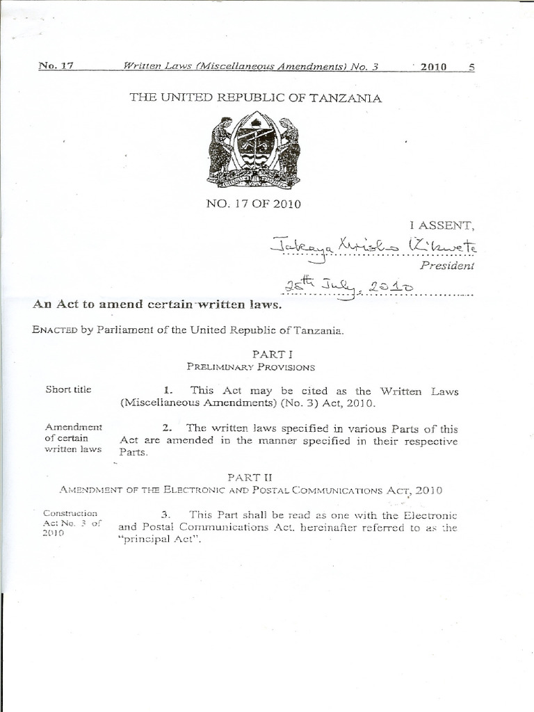 Sw-1619082803-Amendment of Section 26 of The Electronic and Postal ...