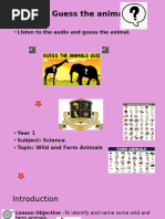 Wild Animals Chart | PDF