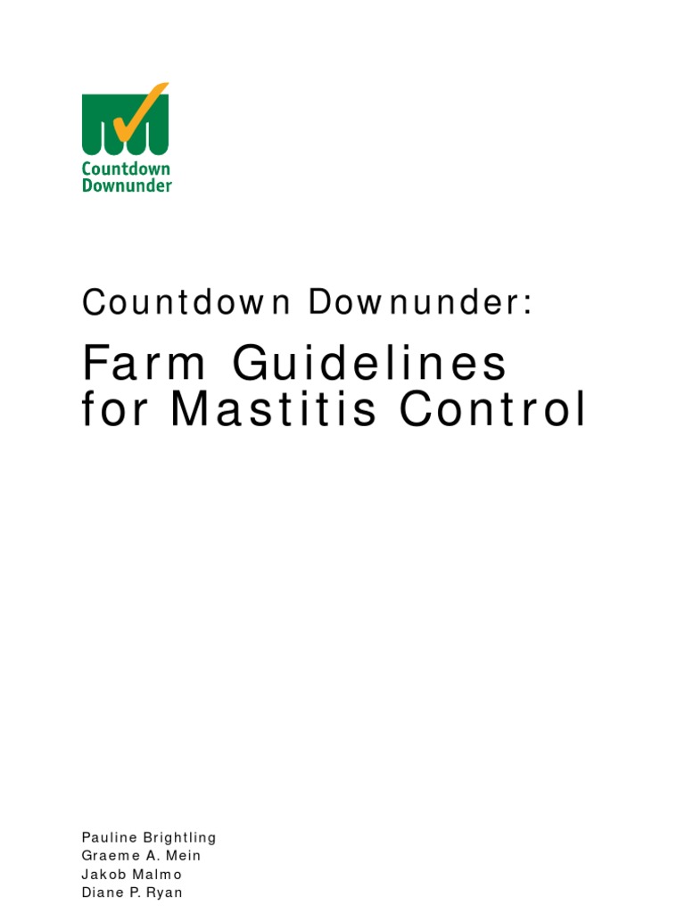 Farm Guidelines For Mastitis Control | PDF | Cattle | Dairy