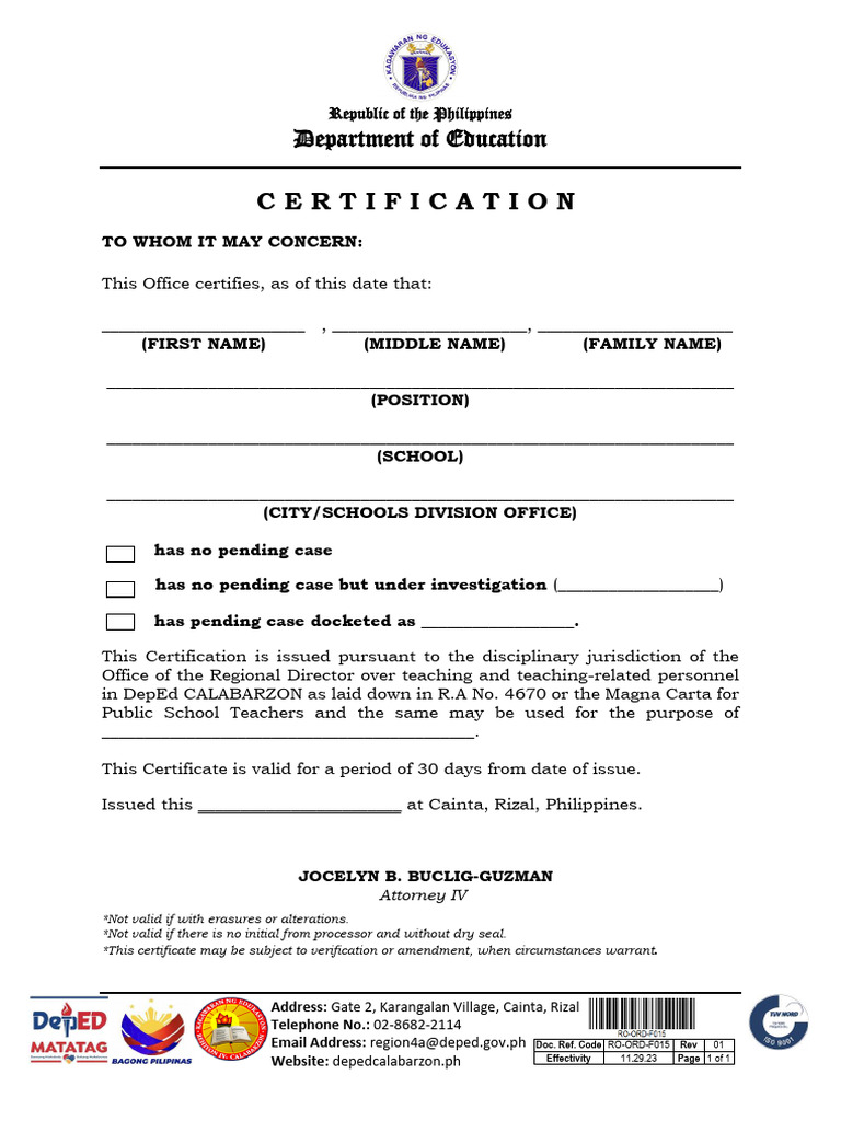 CNP Template Matatag Rev01 2024 | PDF