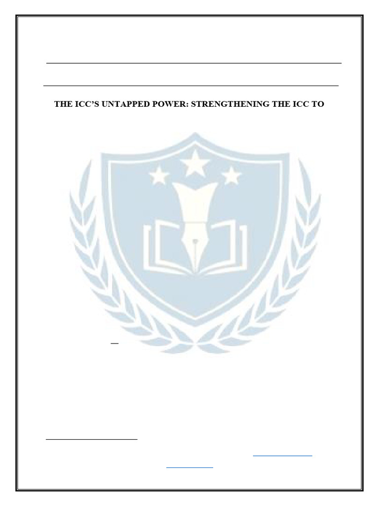 Strengthening ICC for Human Rights Justice | PDF | International ...