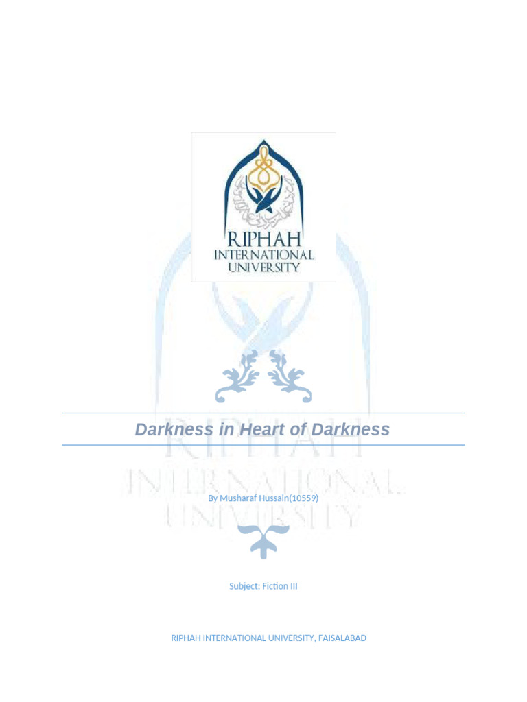 Darkness in Heart of Darkness | PDF | Heart Of Darkness | Kurtz (Heart ...