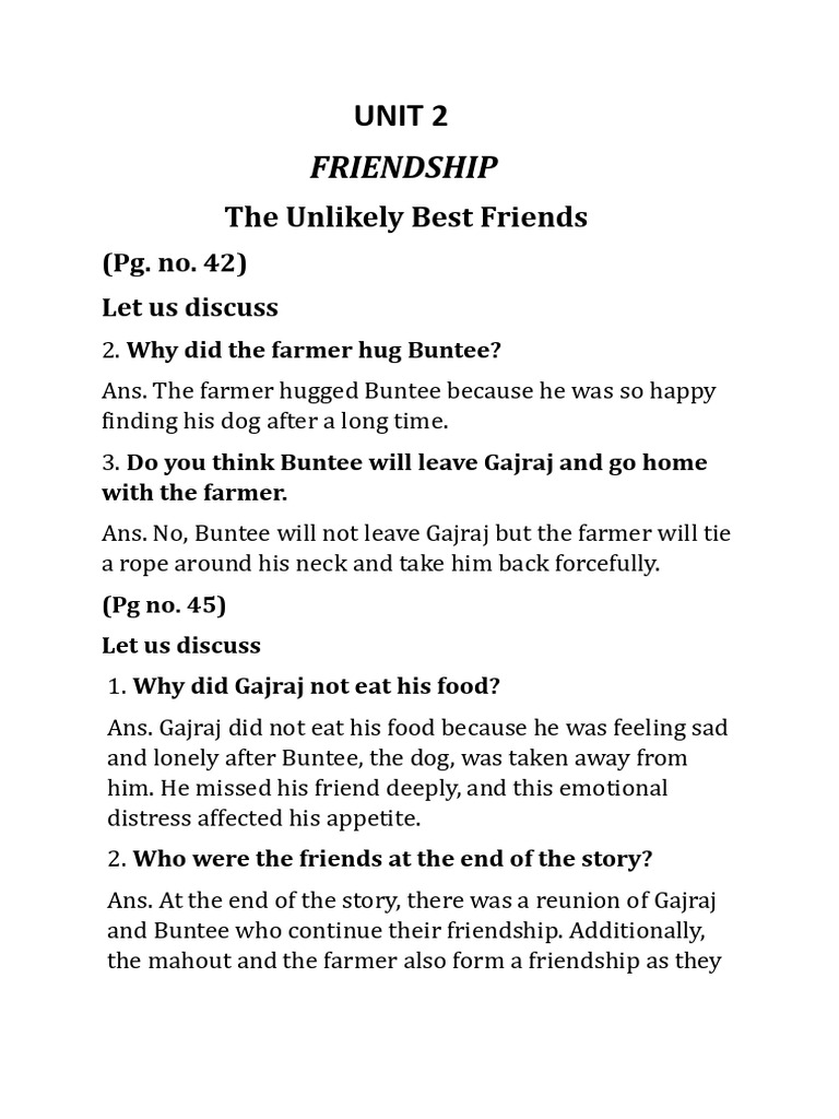 The Unlikely Best Friend | PDF | Emotions | Social Psychology