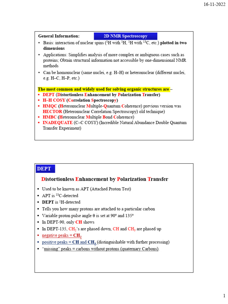 Organic Spectroscopy, IR, NMR | PDF | Two Dimensional Nuclear Magnetic Resonance Spectroscopy ...