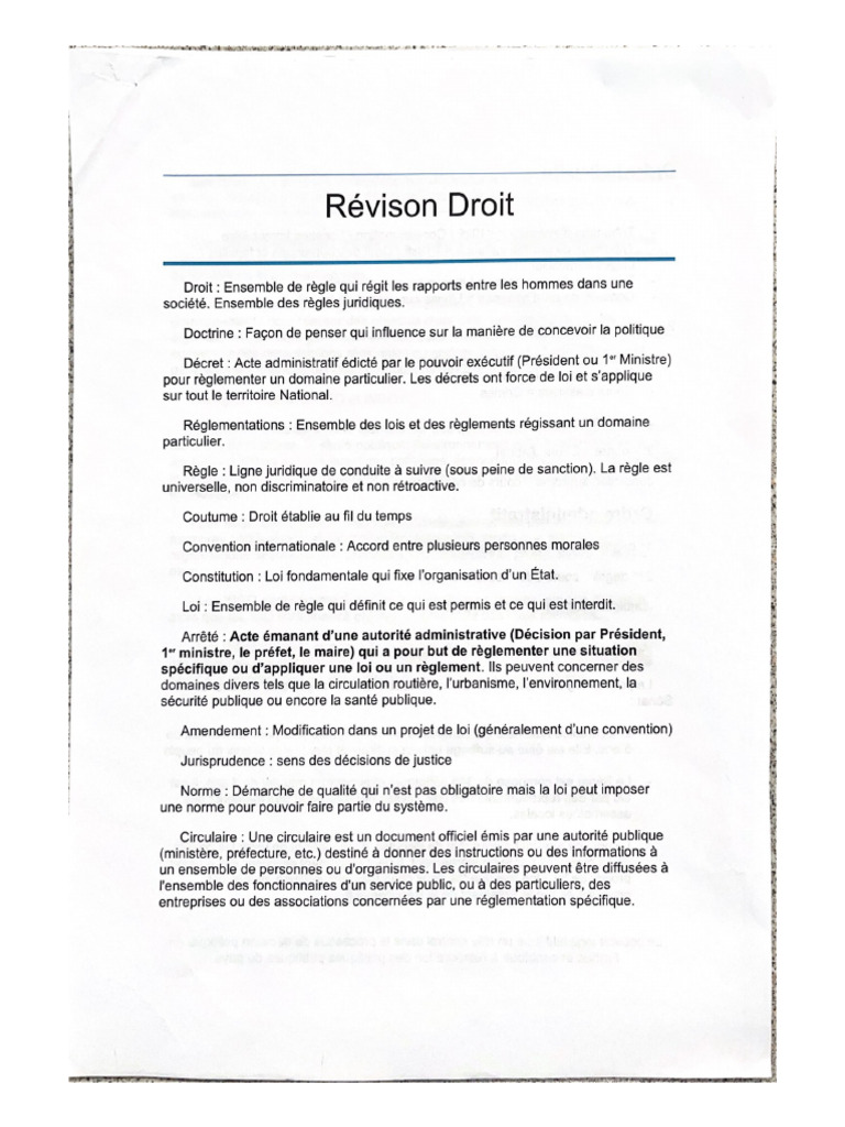 Révison Droit | PDF