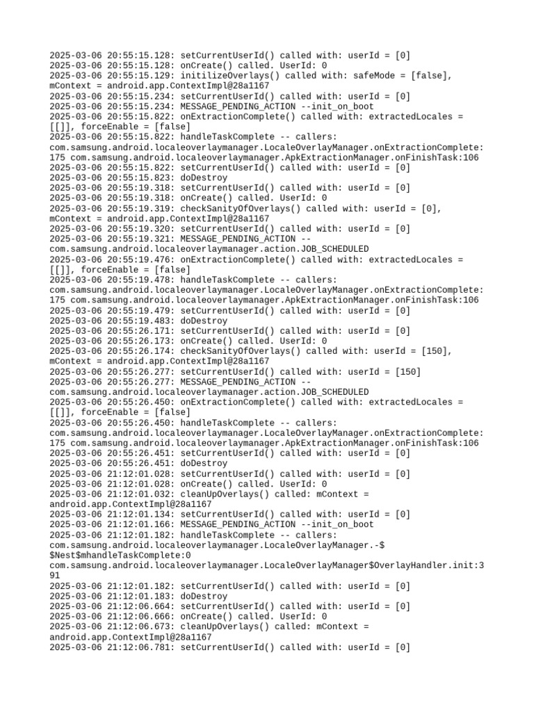 Pakdata ML APK Initialization Logs | PDF | Android (Robot) | Operating ...
