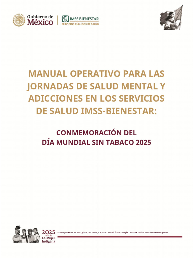 Imssb - Manual Operativo Día Mundial Sin Tabaco 2025 | PDF | Tabaco | Cigarrillo electrónico