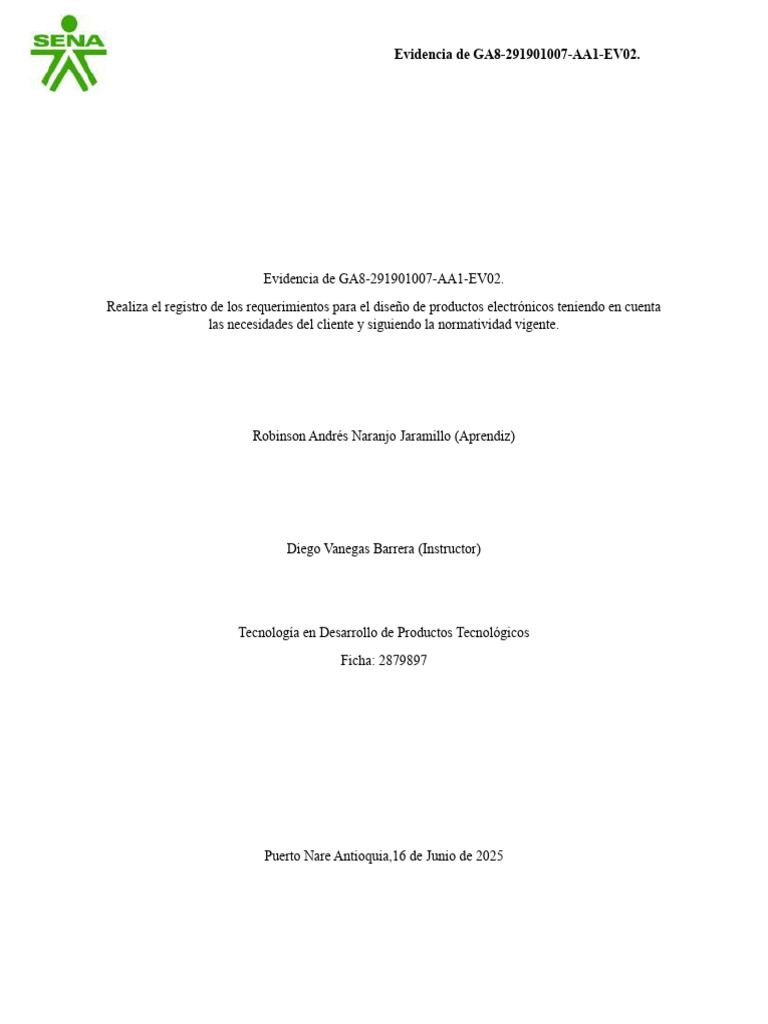 Evidencia de GA8-291901007-AA1-EV02 | PDF | Diseño