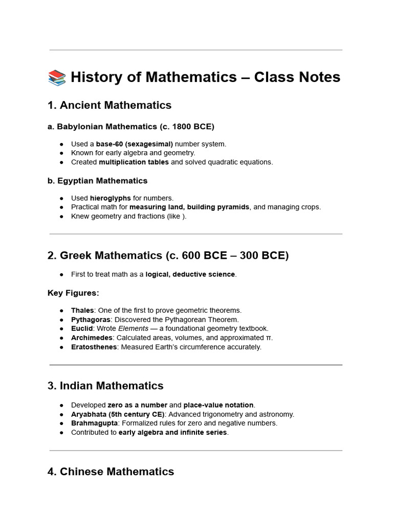 Evolution of Mathematics Through Ages | PDF | Mathematics | Geometry