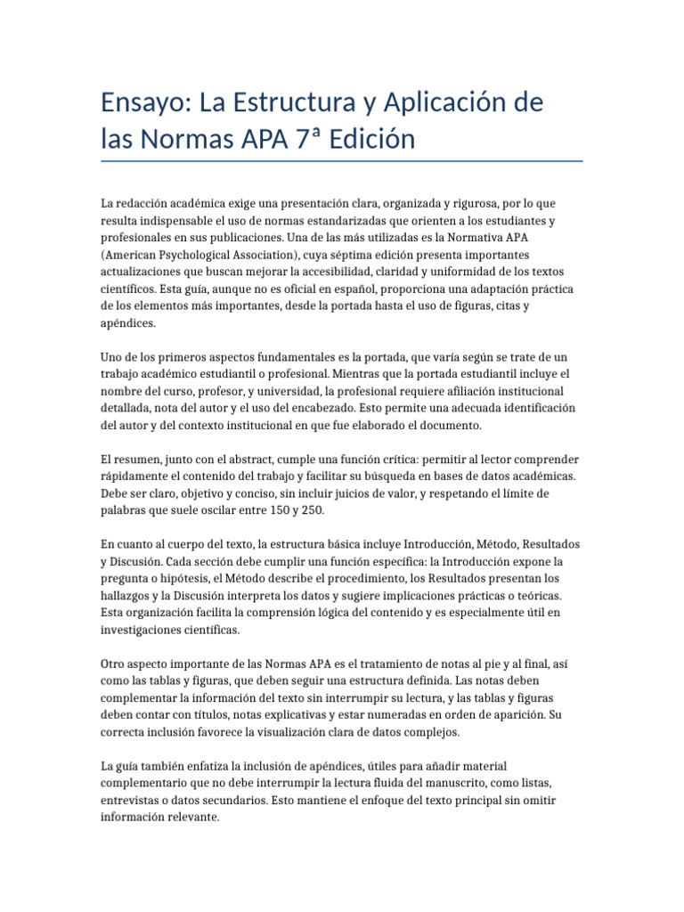 Normas APA 7ª Edición: Guía Práctica | PDF | Estilo apa | Sumario ...