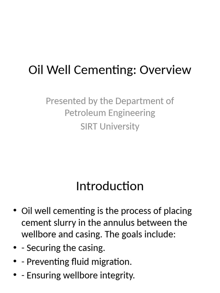 Oil Well Cementing Techniques Overview | PDF