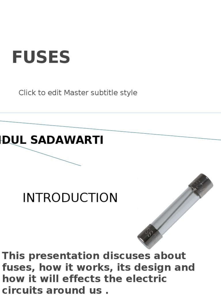 Everything You Need to Know About Fuses | PDF | Fuse (Electrical ...