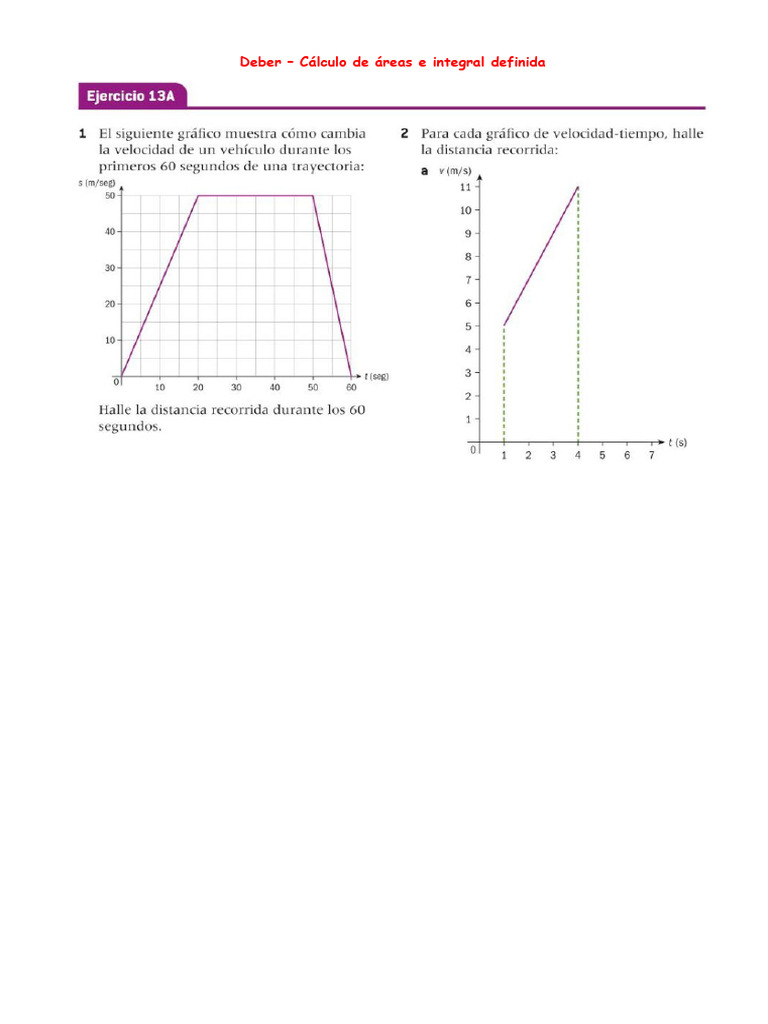 8A. Deber. Cálculo de Áreas e Integral Definida | PDF
