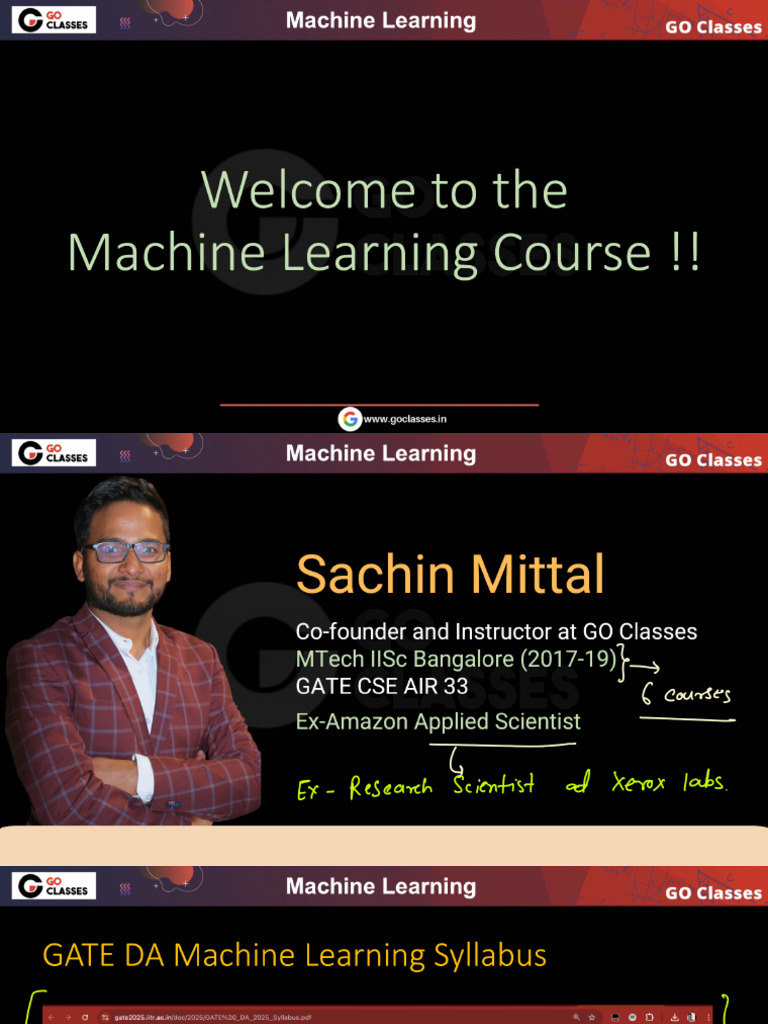 ML1 Goclasses2025 | PDF