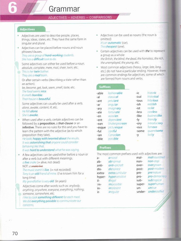 Word Building Adjectives | PDF