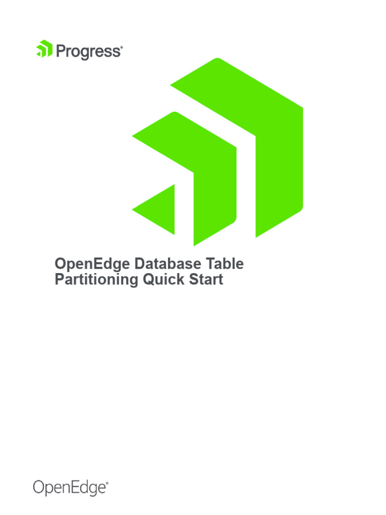 Openedge Database Table Partitioning Quickstart | PDF | Database Index | Databases