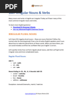 Comprehensive Irregular Verbs List | PDF