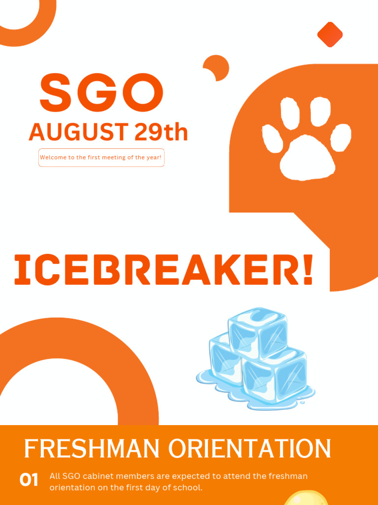 SGO Freshman Orientation Meeting Details | PDF