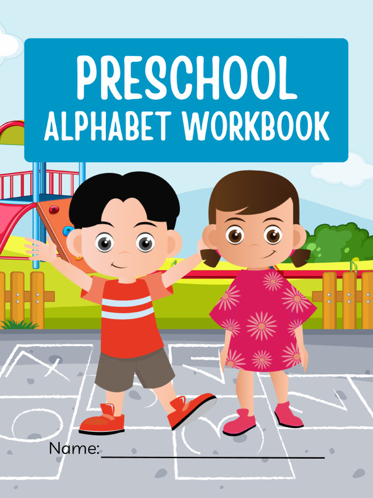 Preschool Alphabet Workbook in Colourful Illustrative Style | PDF