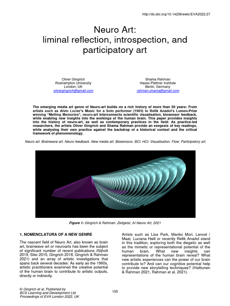 Neuro Art Liminal Reflection Introspectiva | PDF | Neural Oscillation ...