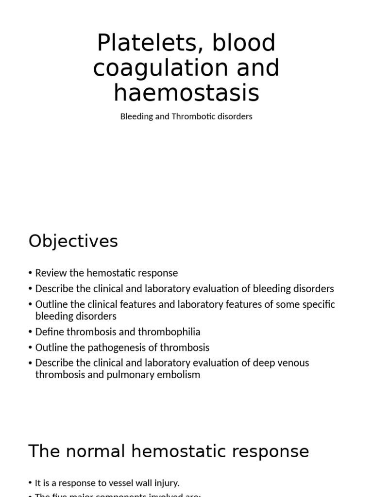 Bleeding and Clotting Disorders | PDF | Coagulation | Platelet