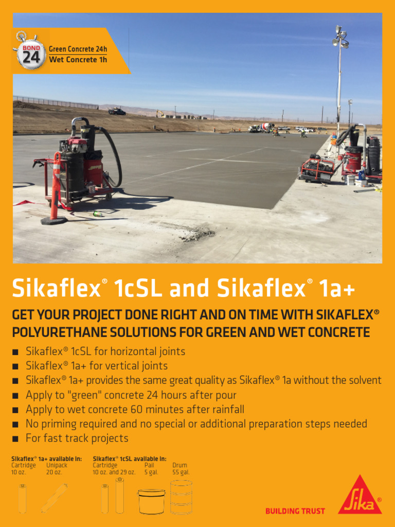 Sikaflex® 1cSL and 1a+ Overview | PDF | Concrete | Mechanical Engineering