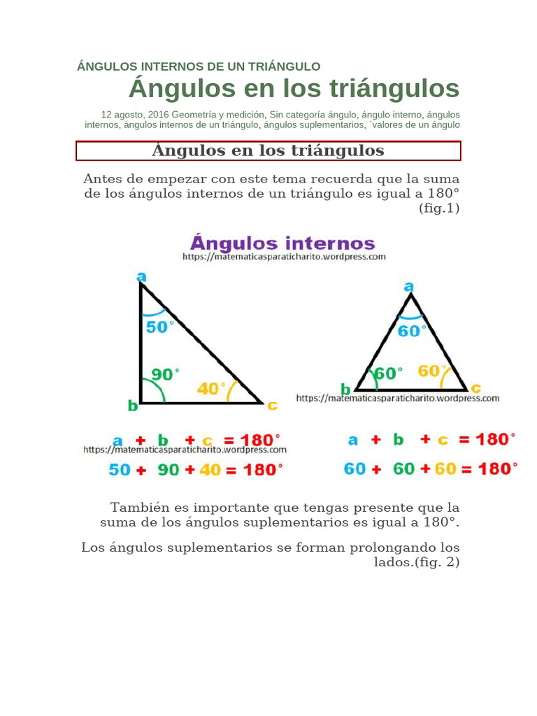 Cálculo de Ángulos en Triángulos | PDF | Rectángulo | Triángulo