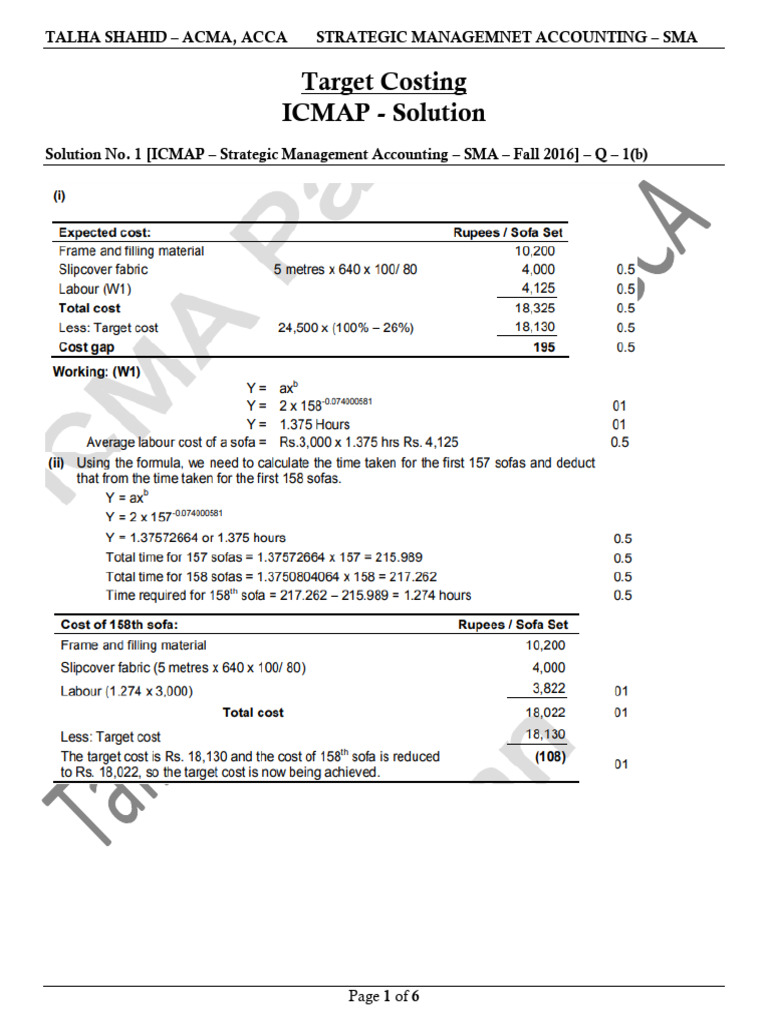 Target Costing Solutions Overview | PDF | Economics | Accounting