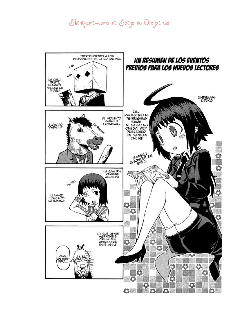 Shinigami-Sama Ni Saigo No Onegai Wo - Tomo 4 - FINAL - Mangas | PDF