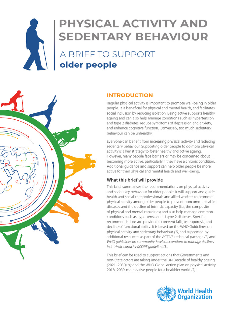 Physical Activity and Sedentary Behaviour in Older People - WHO ...