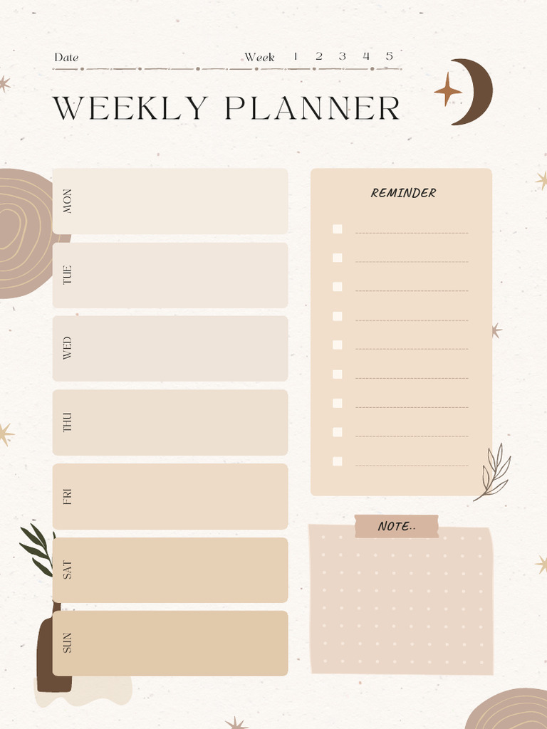 Weekly Planner (Portrait) | PDF