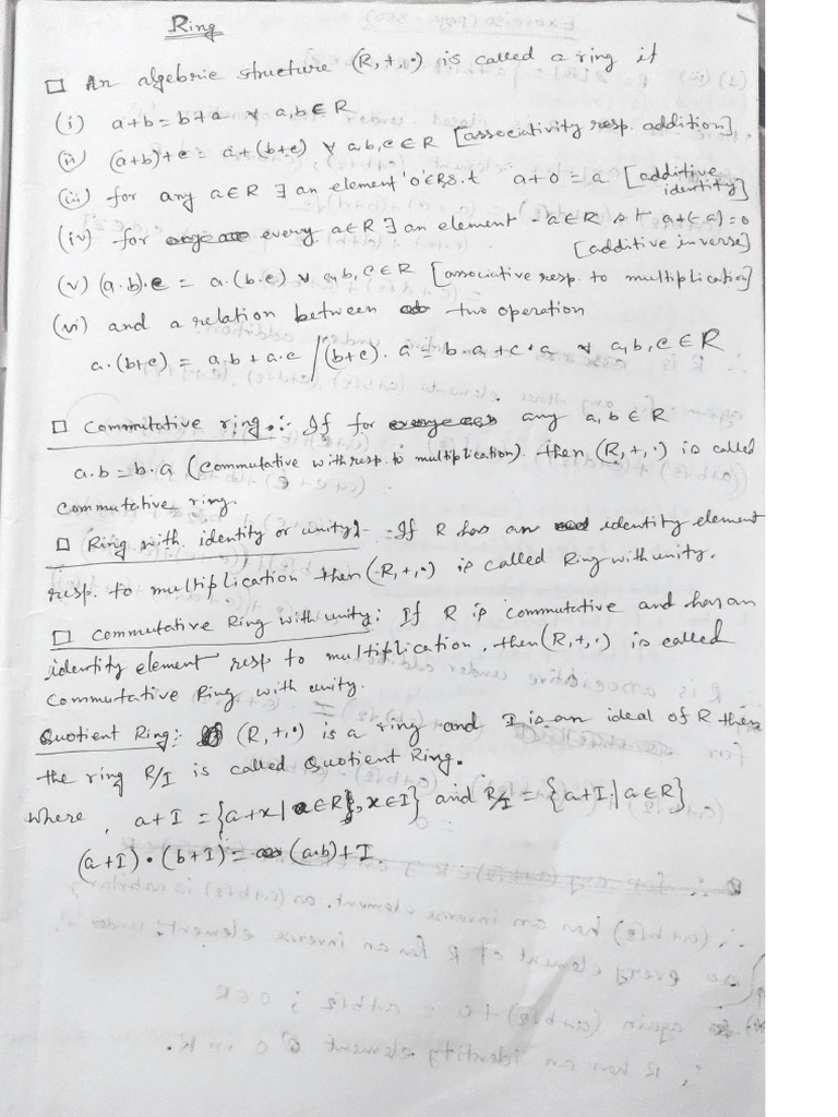 Ring Class Note | PDF